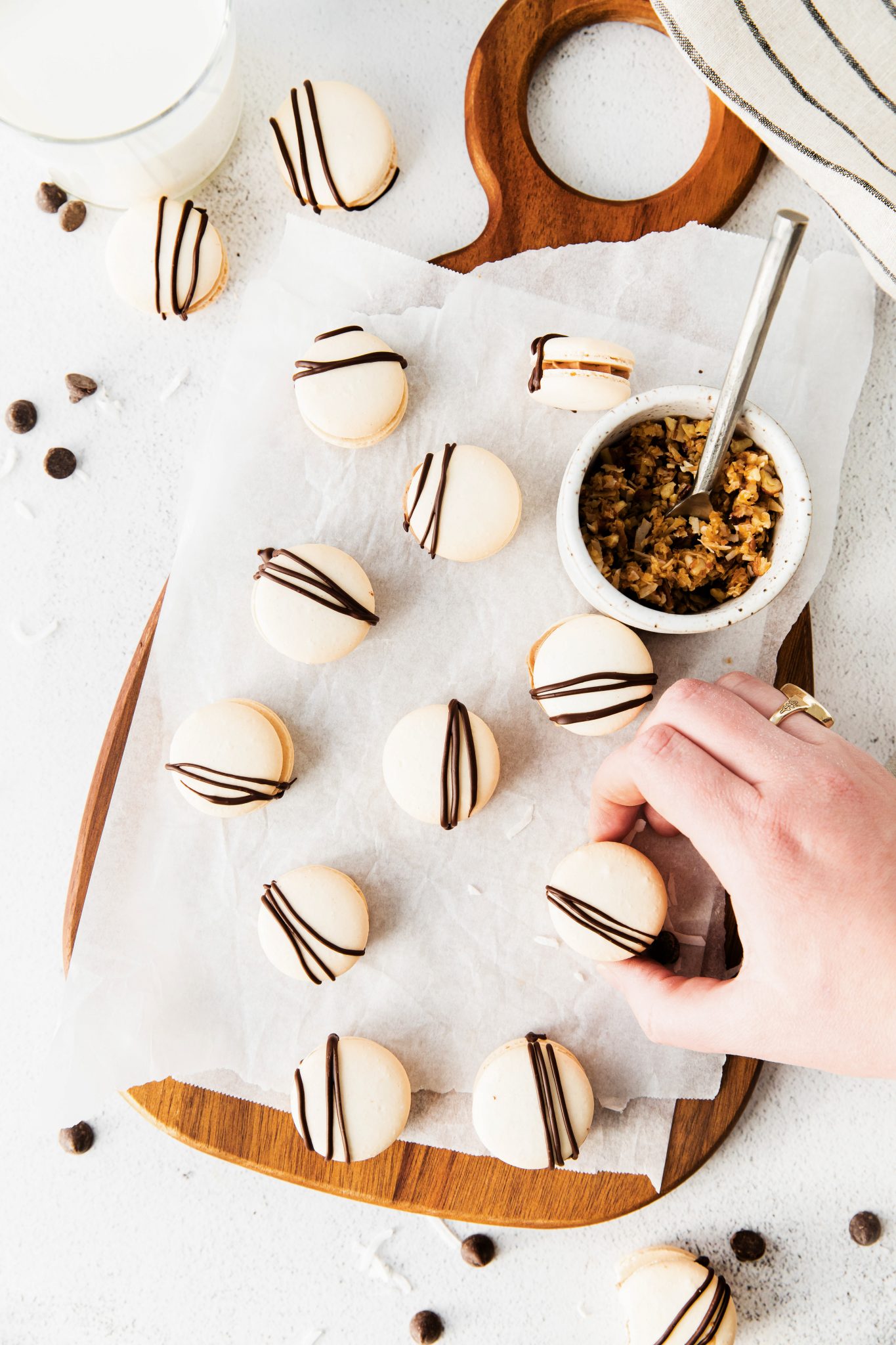 German Chocolate Macarons - Eggs All Ways