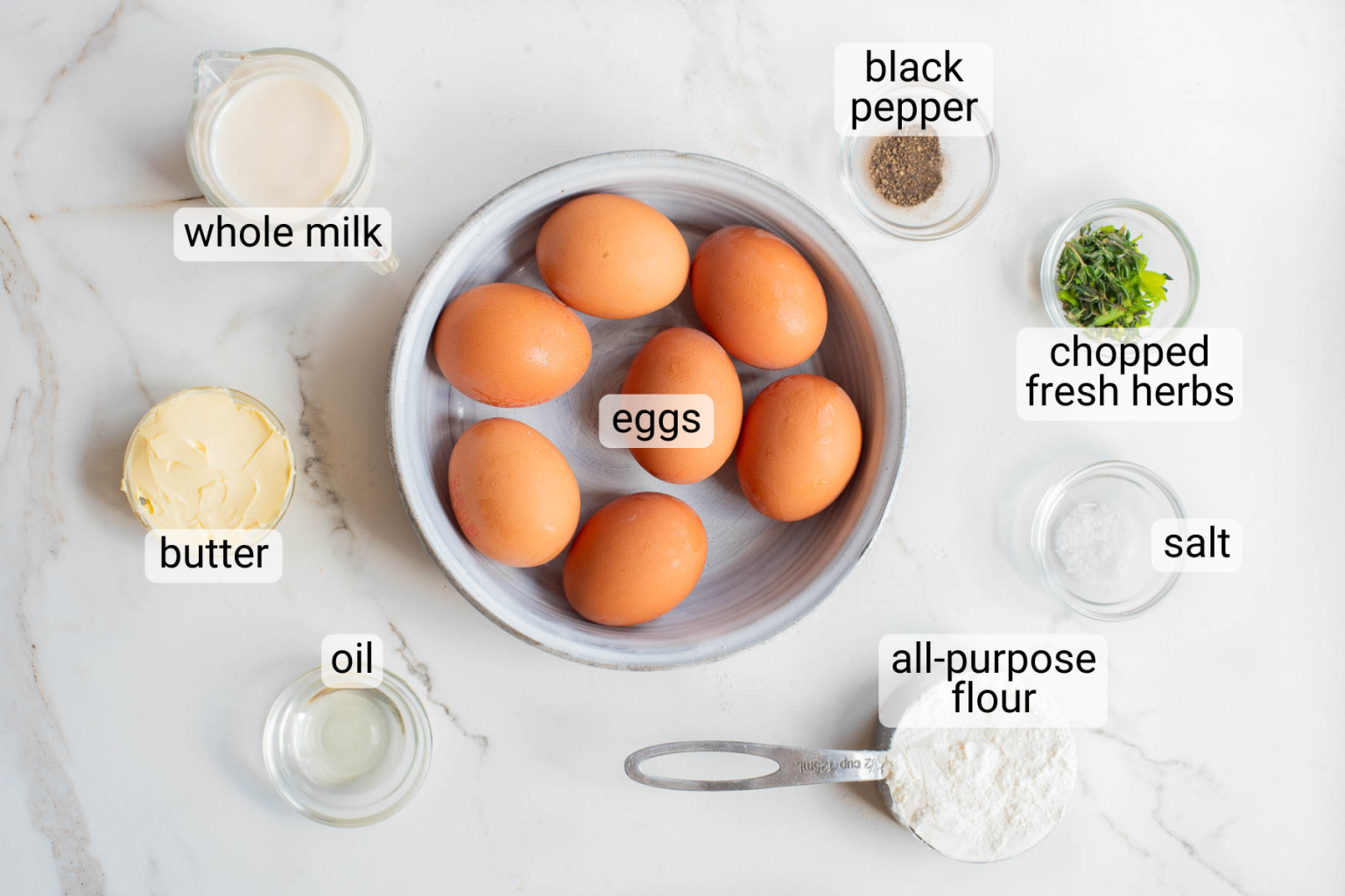 Savory Dutch Baby with Fresh Herbs and Fried Egg - Eggs All Ways